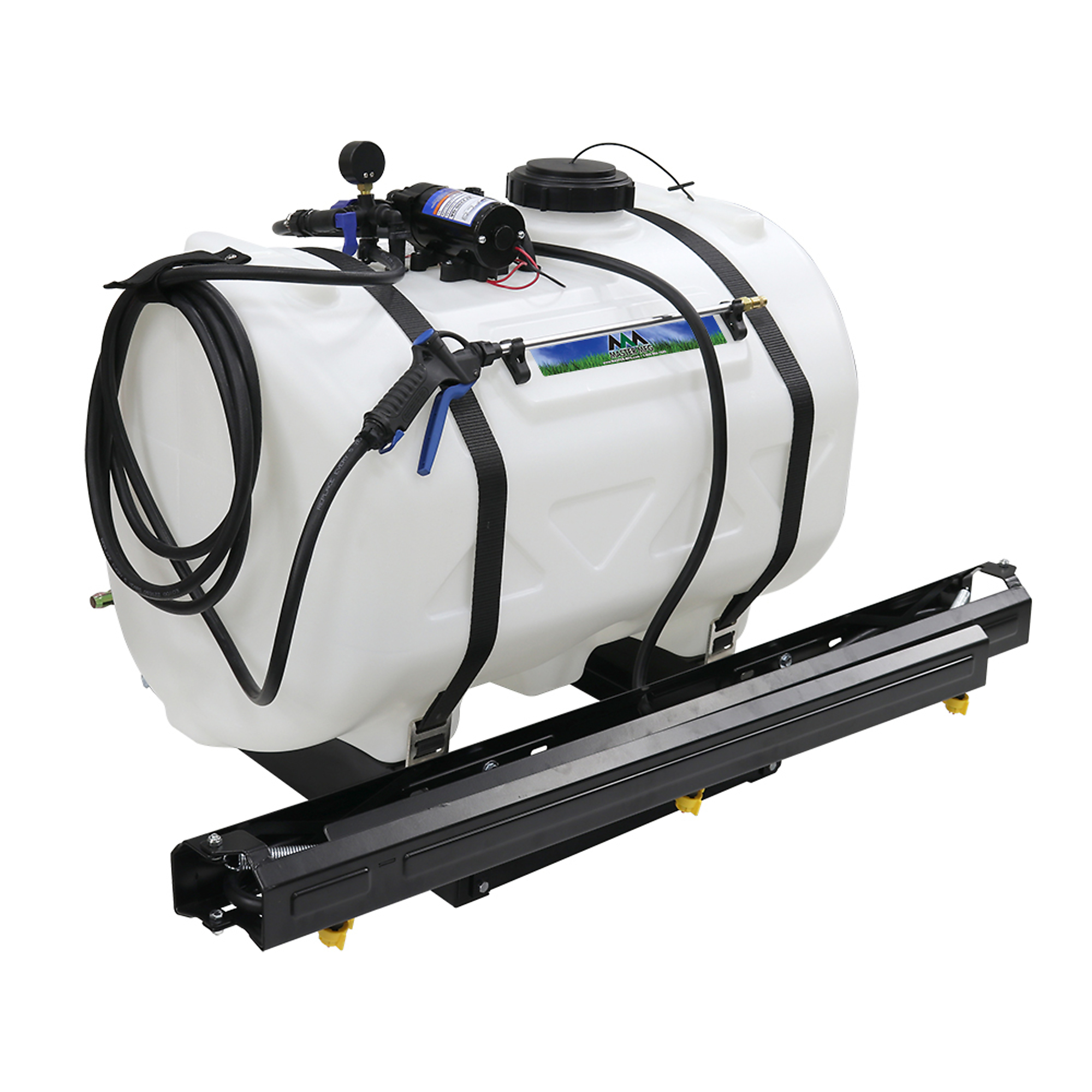 Master Mfg, 60-Gal 3-Pt Broadcast Sprayer - 2.2GPM, 13ft. Swath, Tank Size 60 Gal, Flow 2.2 GPM ...